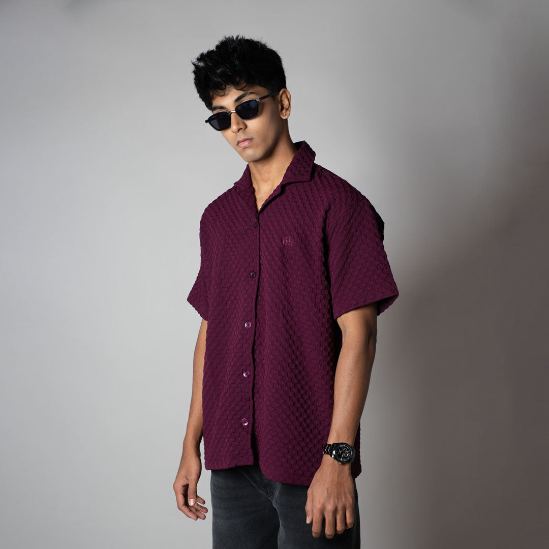 MAROON POPCORN SHIRT – Hophead