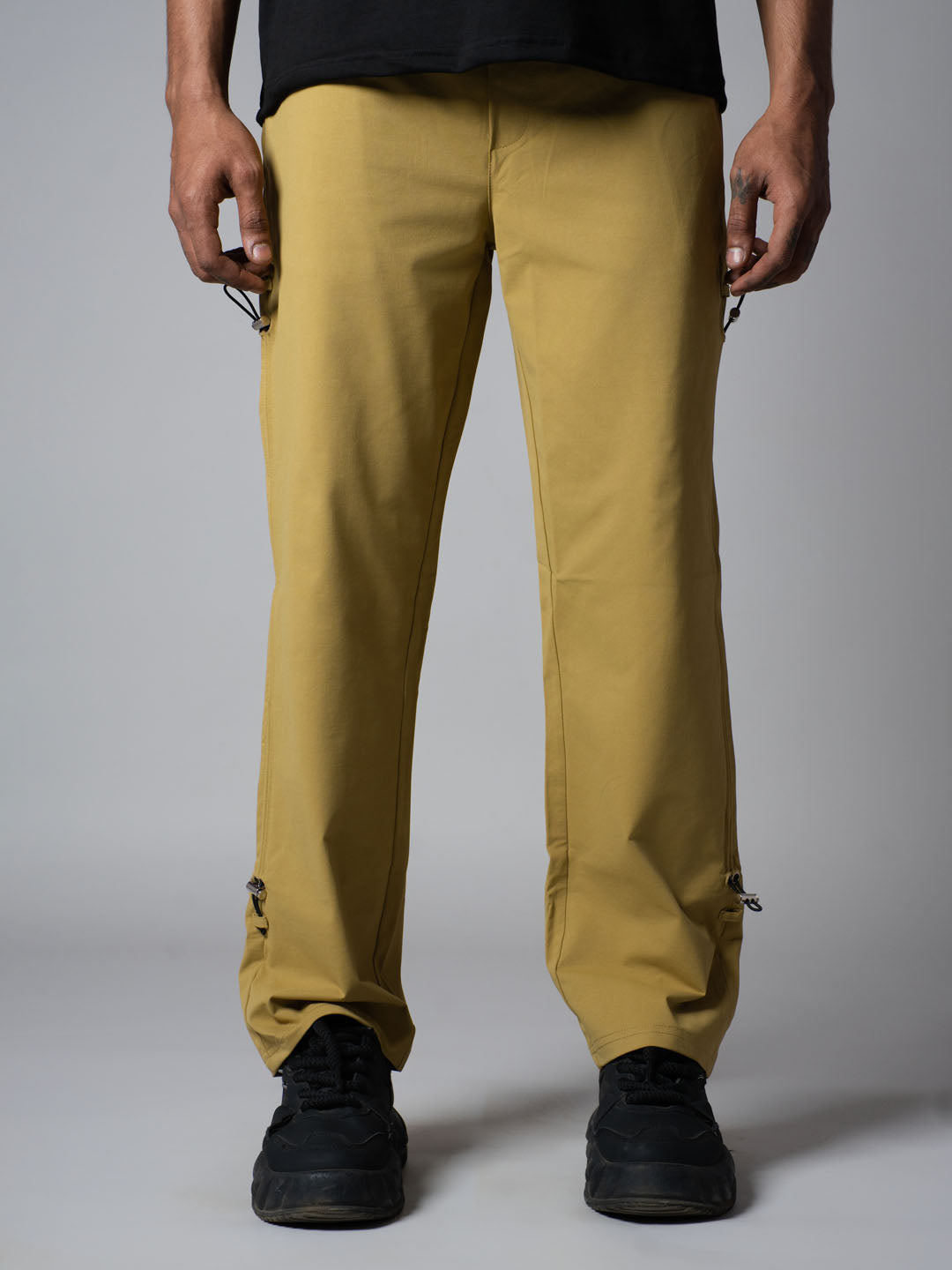 MUSTARD DRAWSTRING CARGO SWEATPANTS – Hophead