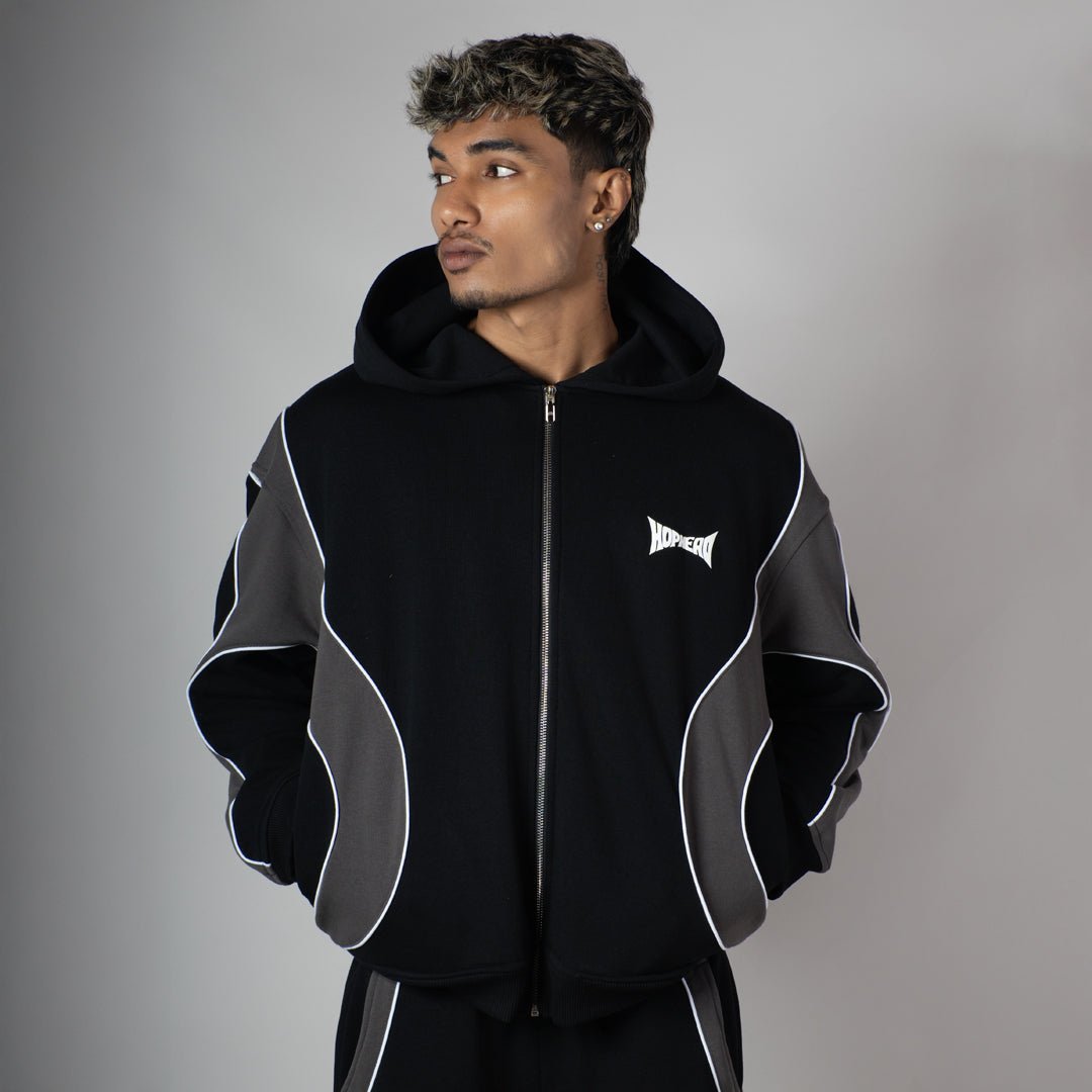 BLACKOUT SMOKELINE HEAVY ZIPPER HOODIE – Hophead