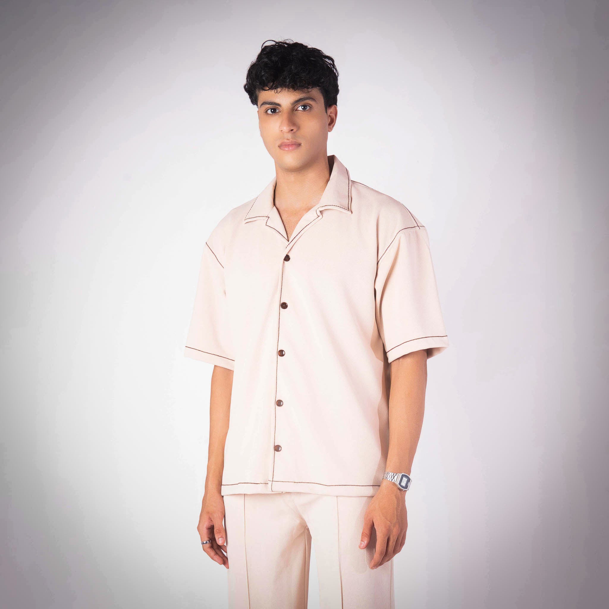 IVORY STITCHLINE CUBAN SHIRT – Hophead
